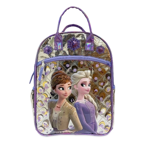 Disney | Accessories | Disney Frozen 2 Backpack 7 Purple Top Handle ...
